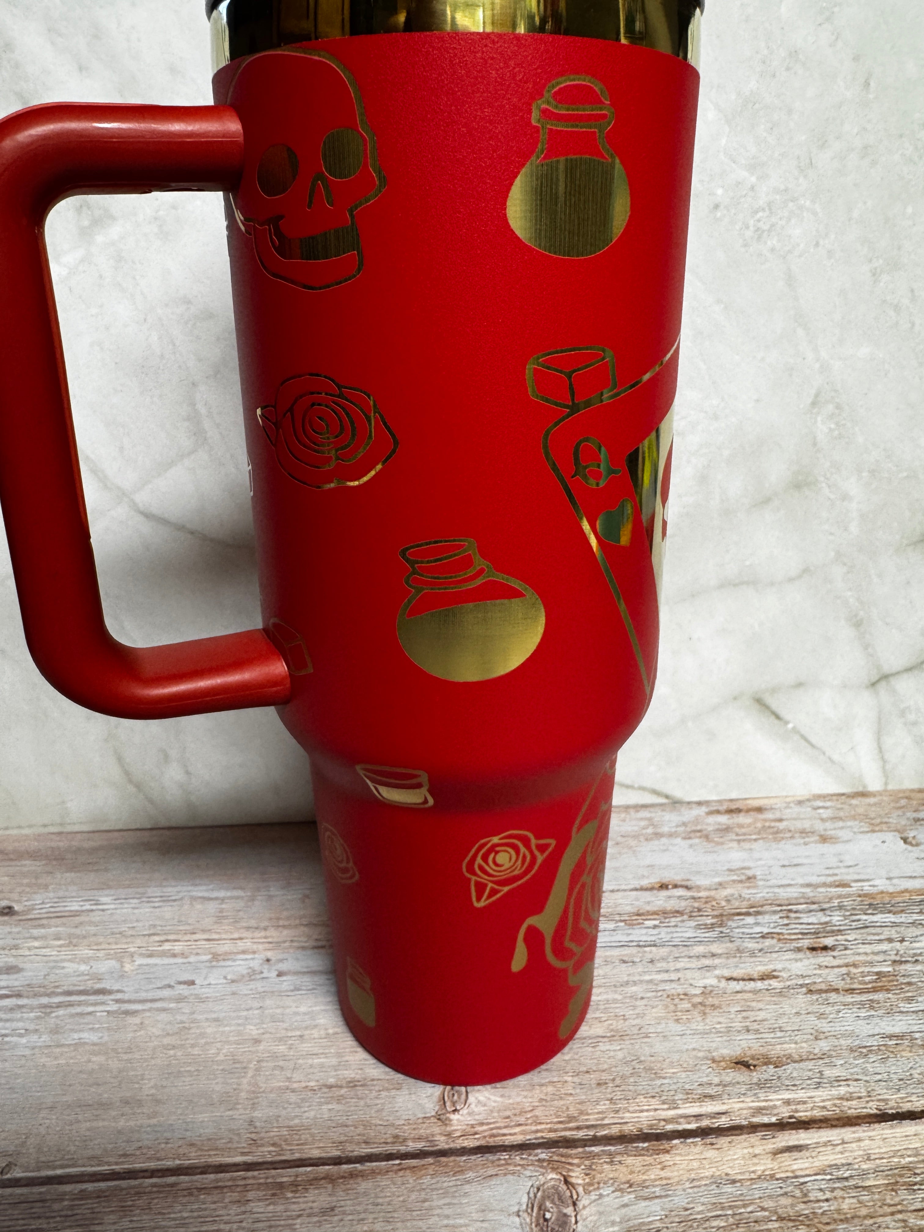 Poison Apple & Potion Inspired Laser Engraved Tumbler | Stainless Stee ...